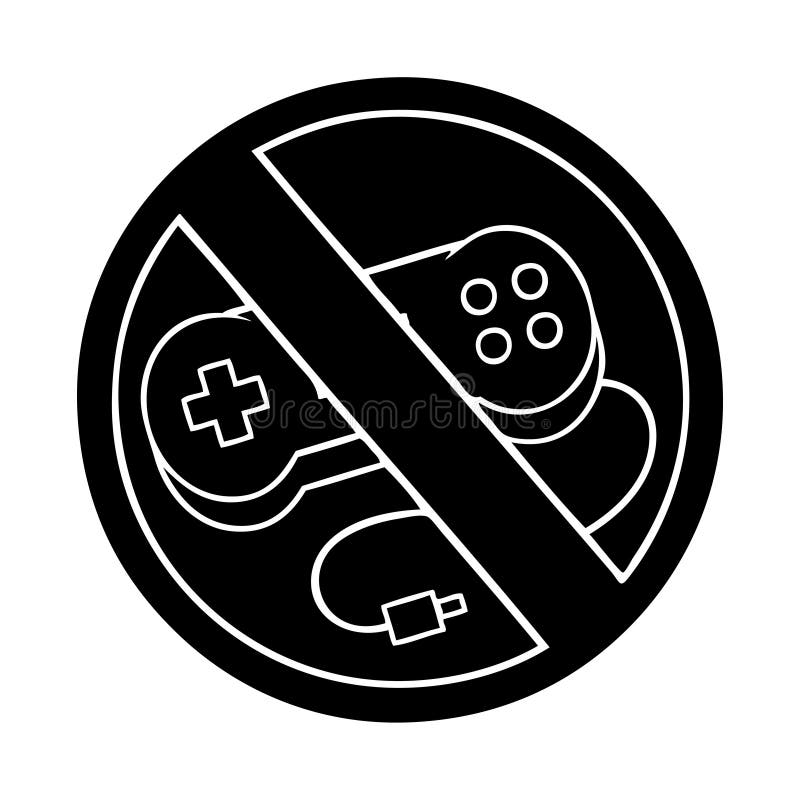 Cartoon Gaming No Not Allowed Game Cute Illustration Retro Freehand ...