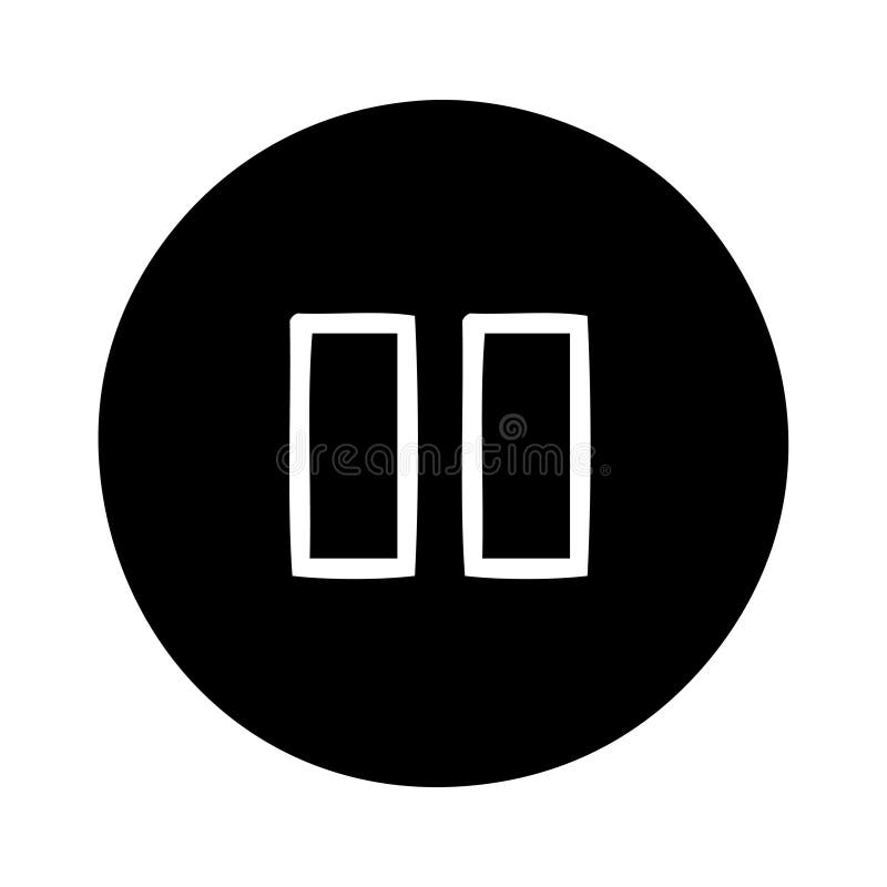 Flat symbol pause button stock vector. Illustration of clipart - 149181221