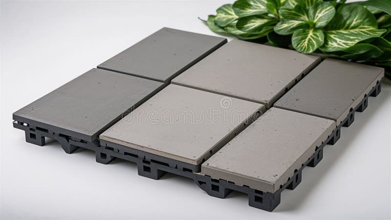 Flat Synthetic Garden Tile Square and Plain, Interlocking Edge, Placed ...