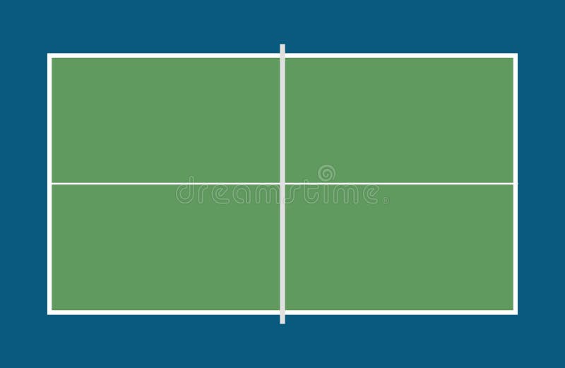 Flat Table Tennis Ping-pong Top View Illustration Stock Vector ...