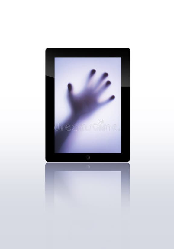 Flat tablet pc stock photo. Image of modern, internet - 21654244