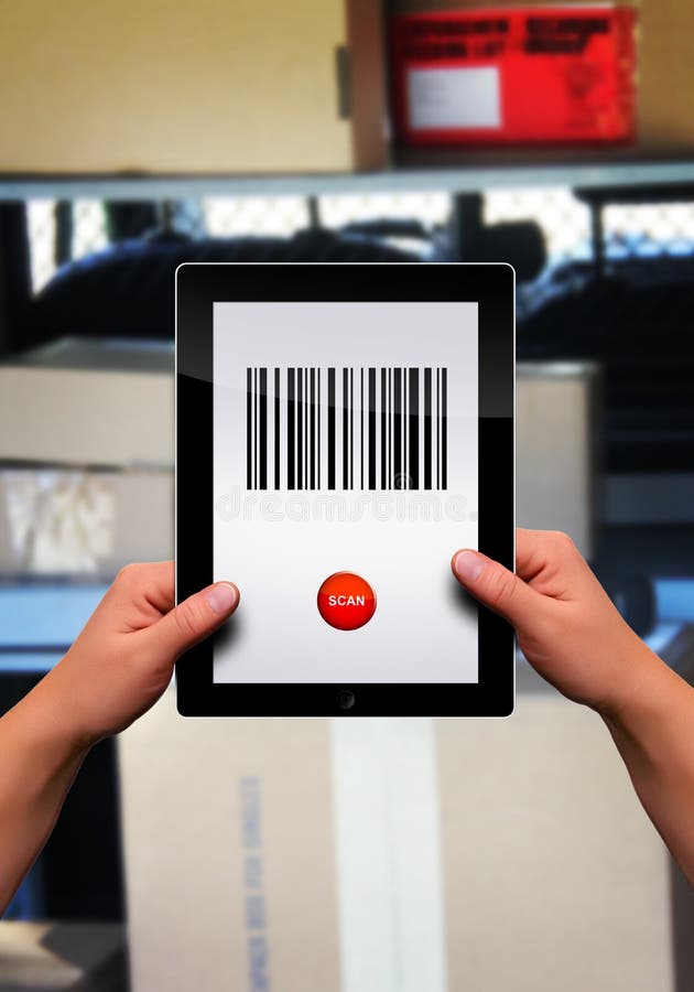 Flat tablet pc stock photo. Image of portable, code, parcel - 21654346