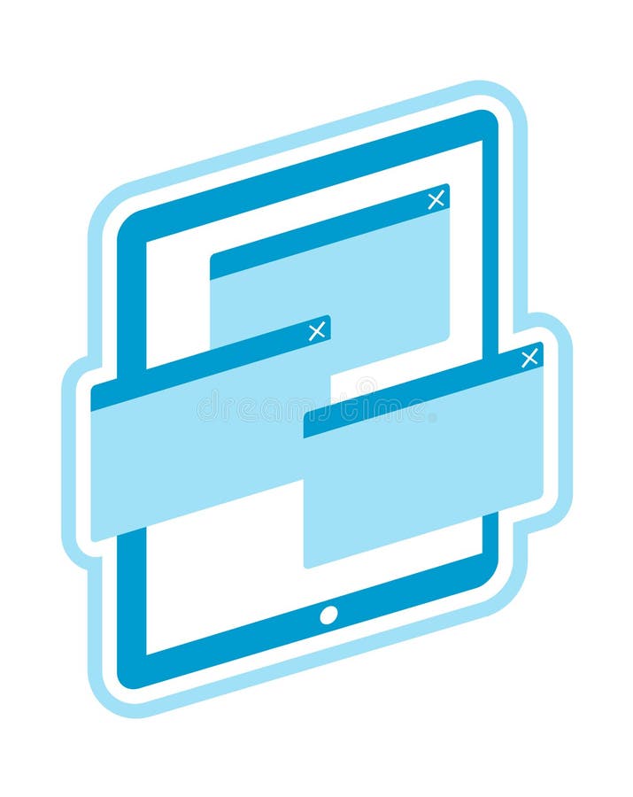 Flat tablet symbol stock vector. Illustration of design - 116439267