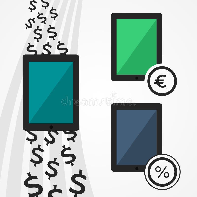 Flat tablets set stock illustration. Illustration of device - 39179406