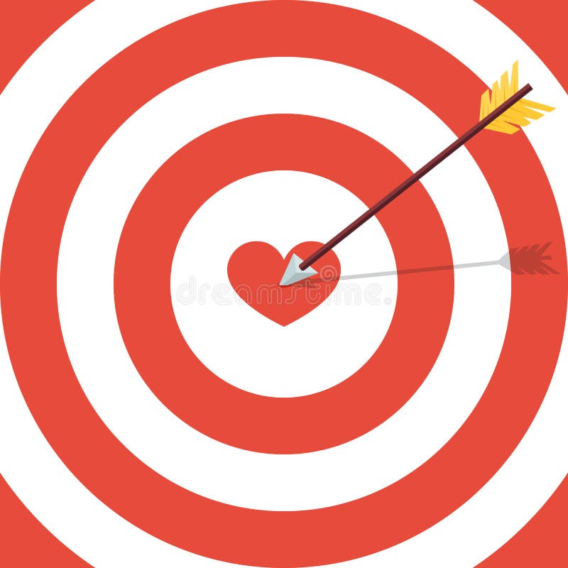 Target Heart stock vector. Illustration of partner, shape - 9103716