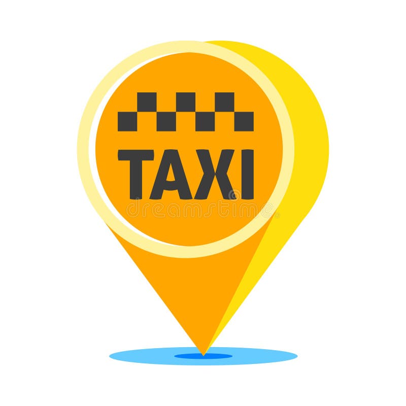 Flat Taxi Sign stock illustration. Illustration of stop - 273643717