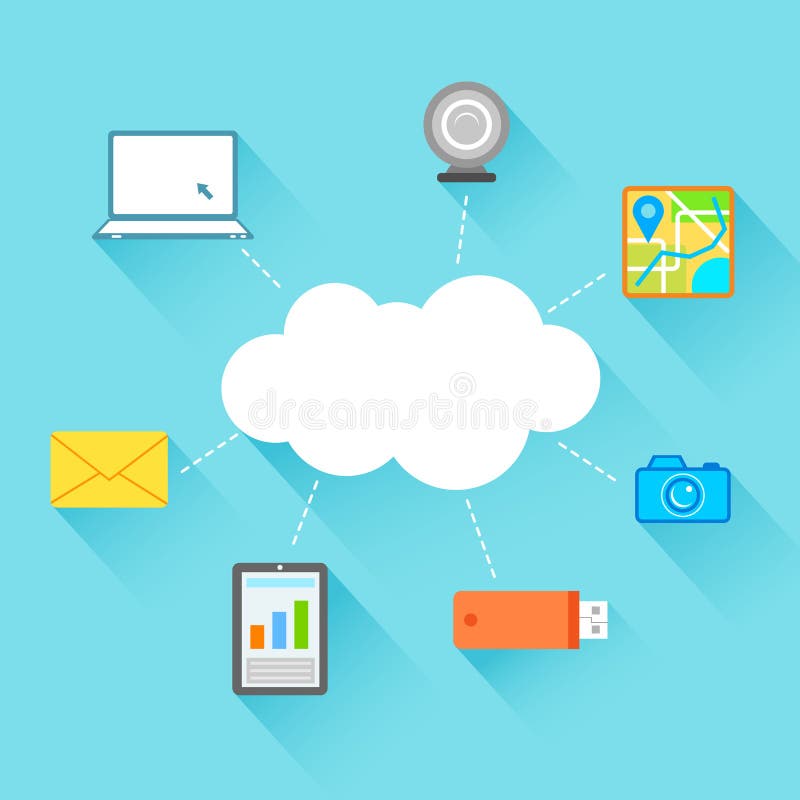 Cloud Computing Service Concept Illustration Stock Vector ...