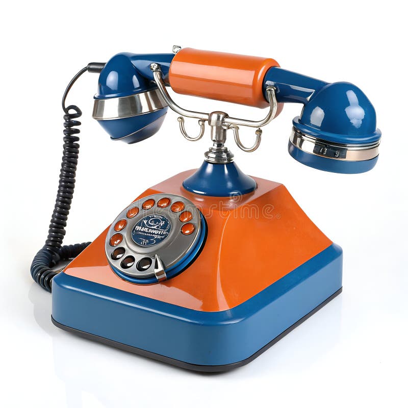 Telegram Icon Illustration with Orange Blue Theme Isolated on White ...