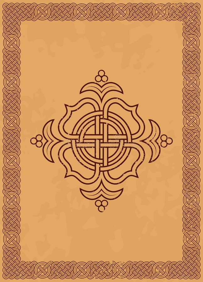 Flat Template Decorative Frame. Celtic Patterns. Stock Vector ...