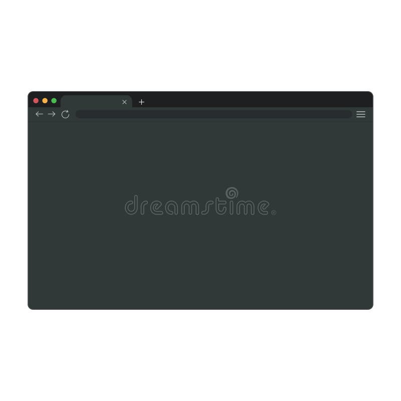 Flat Template with Window Computer. Browser Element Stock Illustration ...