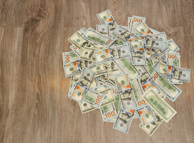 Flat Texture and Background of Real $100 Bills, Numbers are Different ...