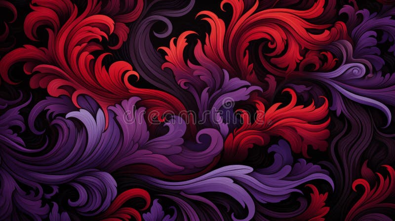 Intricate Velvet Burnout Illustrations with Bold Contrasts and High ...