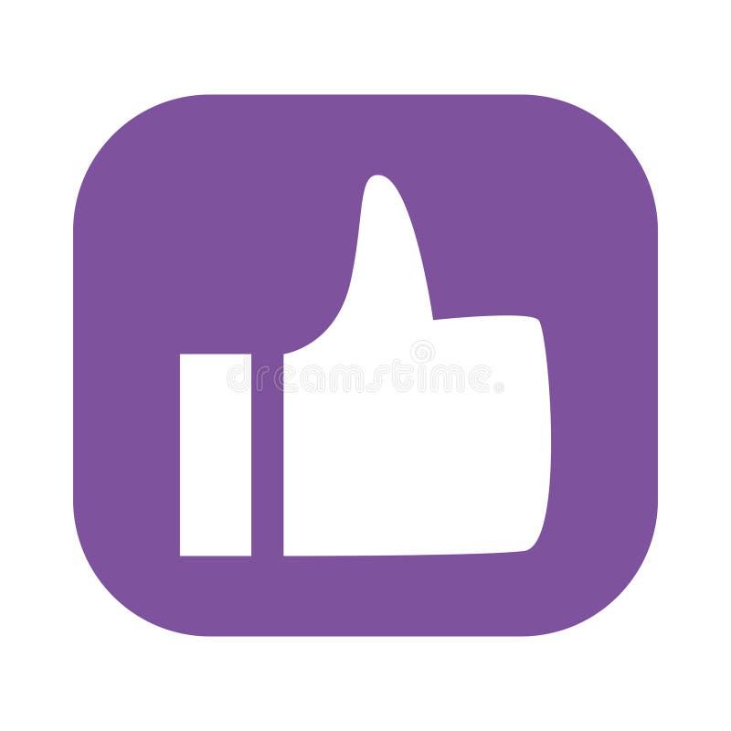 Flat thumb up button stock vector. Illustration of like - 273086881