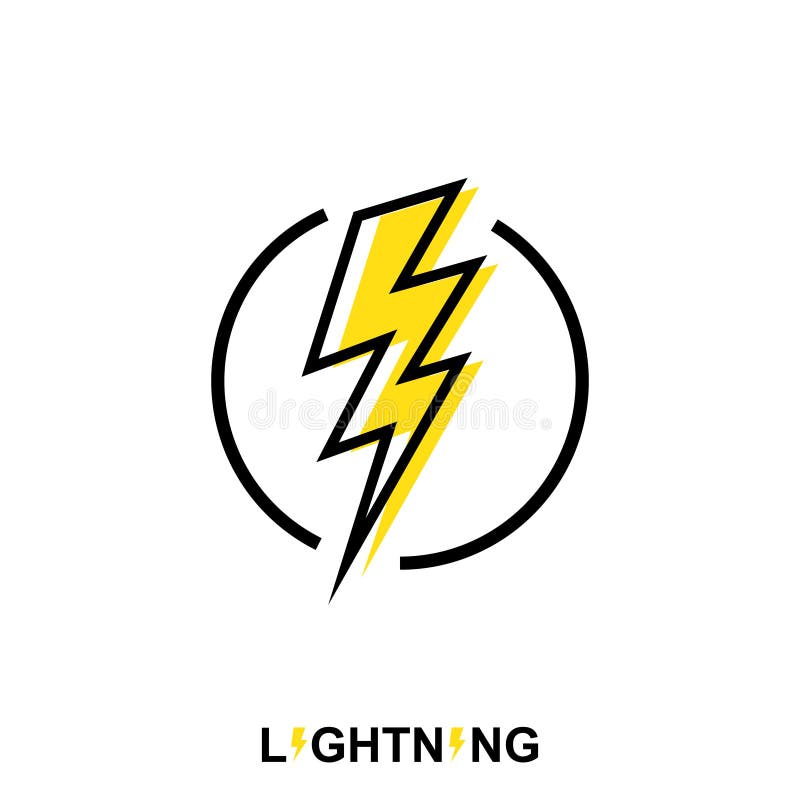 Flat Thunderbolt Element,lightning Icon,Hand Drawn,Vector and ...