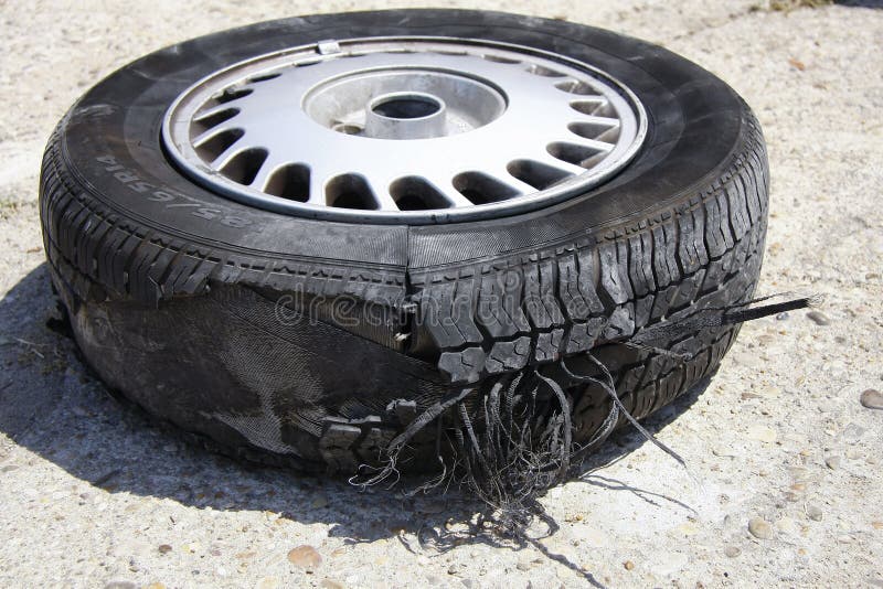 Deflated Tire stock image. Image of rubber, tread, flat - 23674527