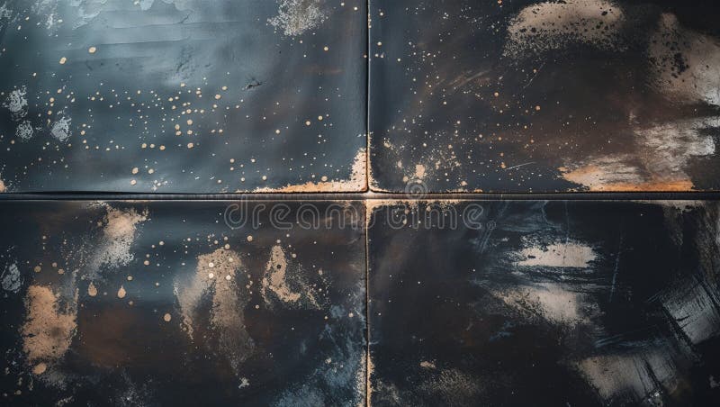 Flat Top-down Image of Worn Gym Mat with Indentations and Sweat Stains ...