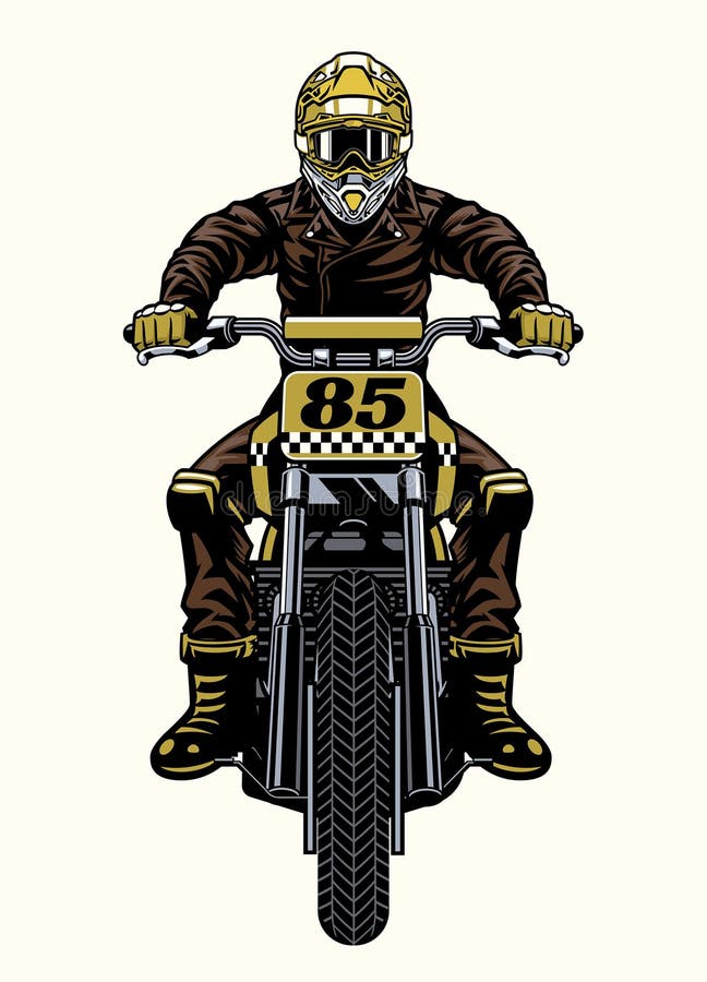 Motorcycle Flat Track Racing Stock Illustrations – 279 Motorcycle Flat ...