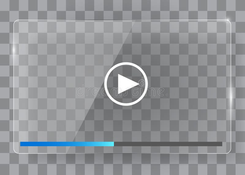 Flat Transparent Glass Video Player Template for Web and Mobile Apps ...