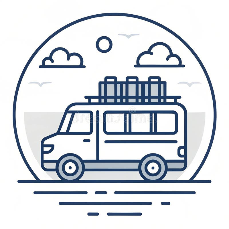 Flat Transport Icons for Goods and Passenger Stock Illustration ...
