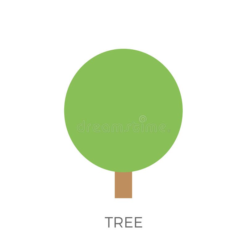 Flat tree icon stock vector. Illustration of decor, flat - 113673039
