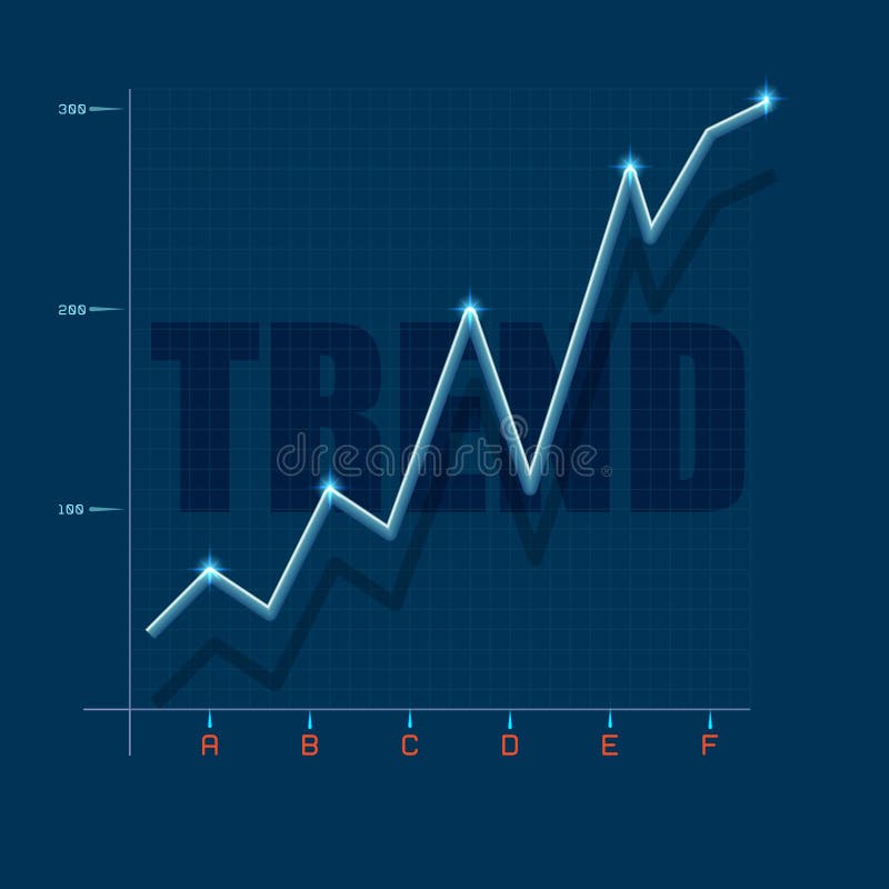 Flat trend graph stock vector. Illustration of abstract - 47493934
