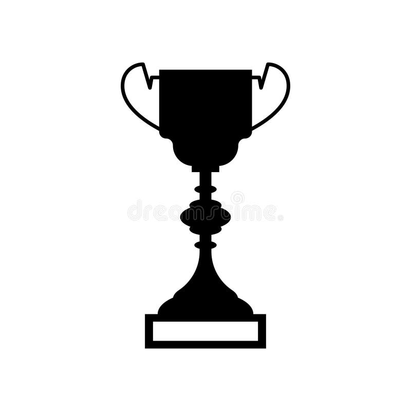 Flat Trophy Icon stock vector. Illustration of black - 332826198