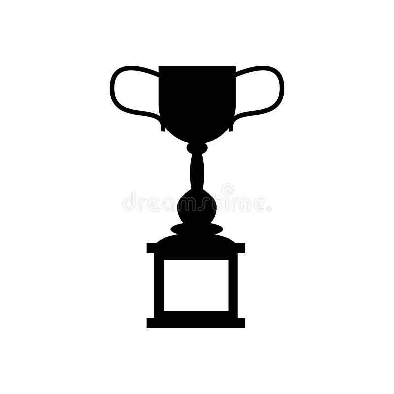Flat Trophy Icon stock vector. Illustration of symbol - 332826208
