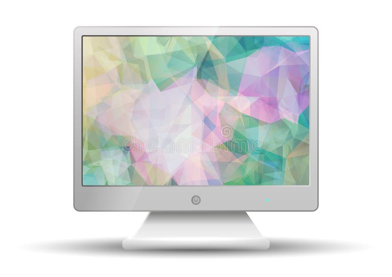 Flat Screen Tv with Pdf Download Icon Stock Vector - Illustration of ...