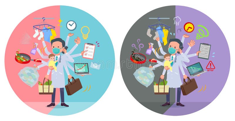 Doctor Multitasking Stock Illustrations – 108 Doctor Multitasking Stock ...