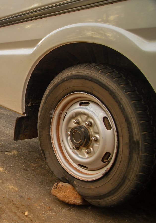 Flat tyre road side stock photo. Image of horizontal - 32249254