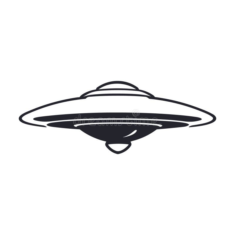 Flat Ufo Icon Illustration Design, Simple Alien Ship Stock Illustration ...