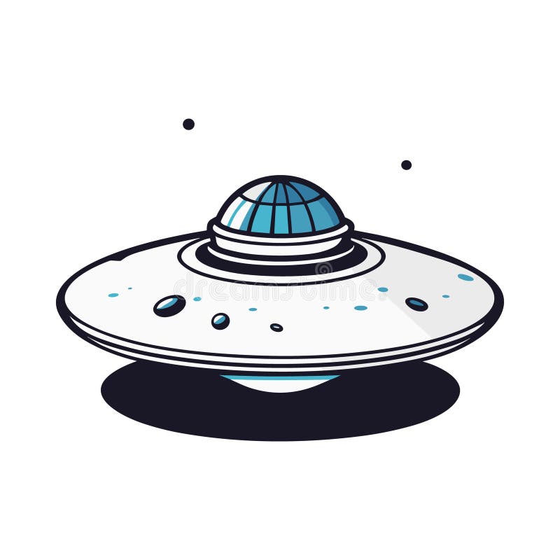 Flat Ufo Icon Illustration Design, Simple Alien Ship Stock Illustration - Illustration of ship ...