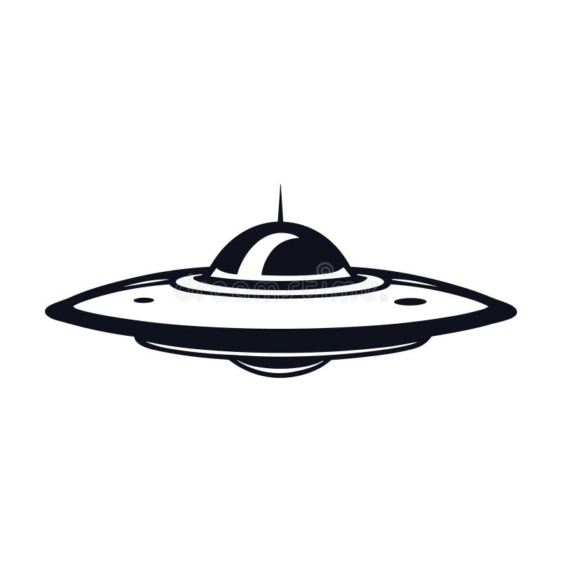 Flat Ufo Icon Illustration Design, Simple Alien Ship Stock Vector ...