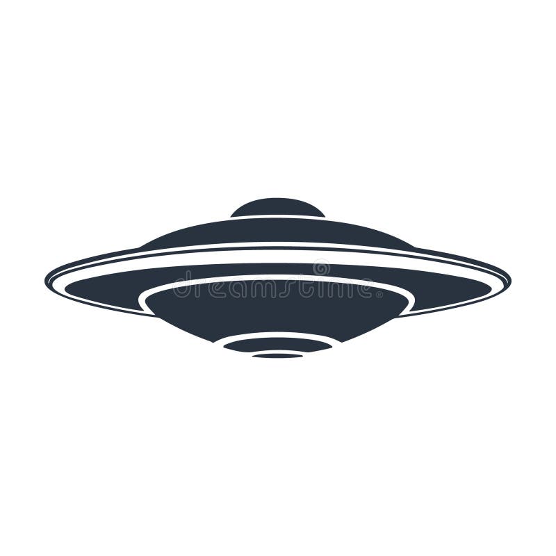Flat Ufo Icon Illustration Design, Simple Alien Ship Stock Illustration ...
