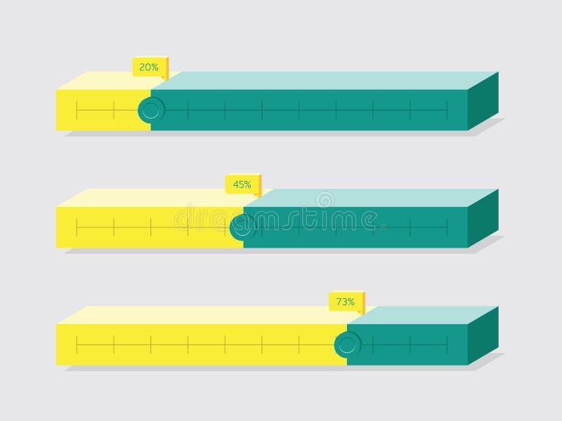 Flat UI Design Progress Bars. Vector Illustration Stock Vector ...