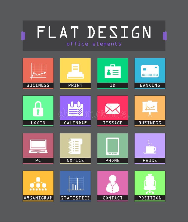 Flat ui icons stock vector. Illustration of layout, loading - 33104678