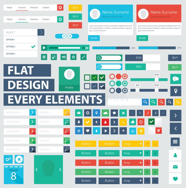 Ui Element Kit Stock Illustrations – 8,621 Ui Element Kit Stock ...