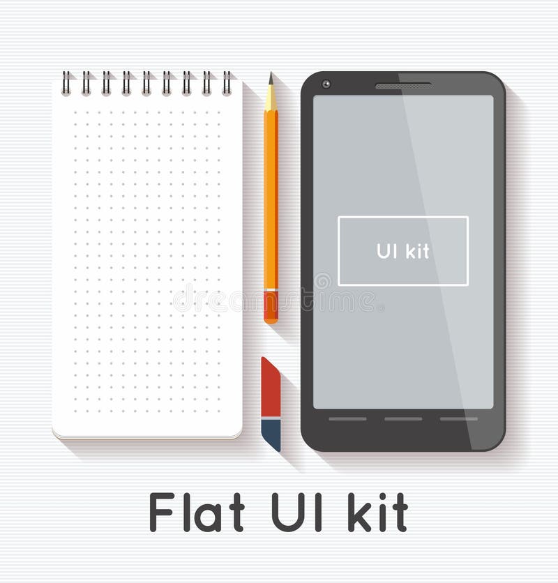 Flat elements: notepads stock vector. Illustration of education - 38026527