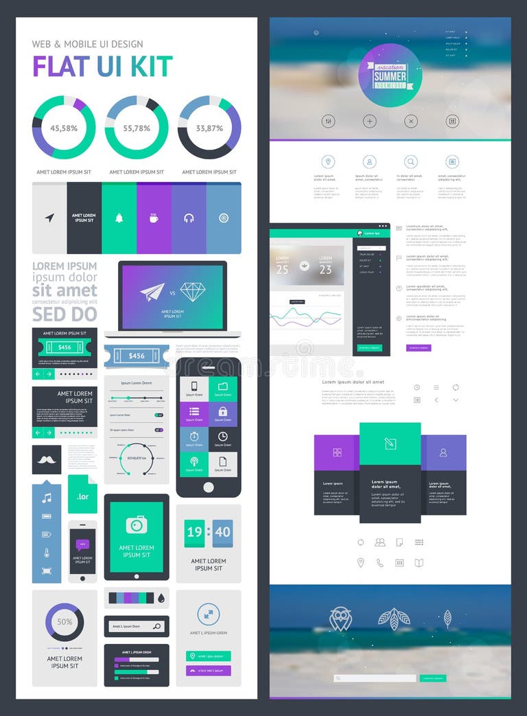 Flat Ui Kit Stock Illustrations – 8,314 Flat Ui Kit Stock Illustrations ...