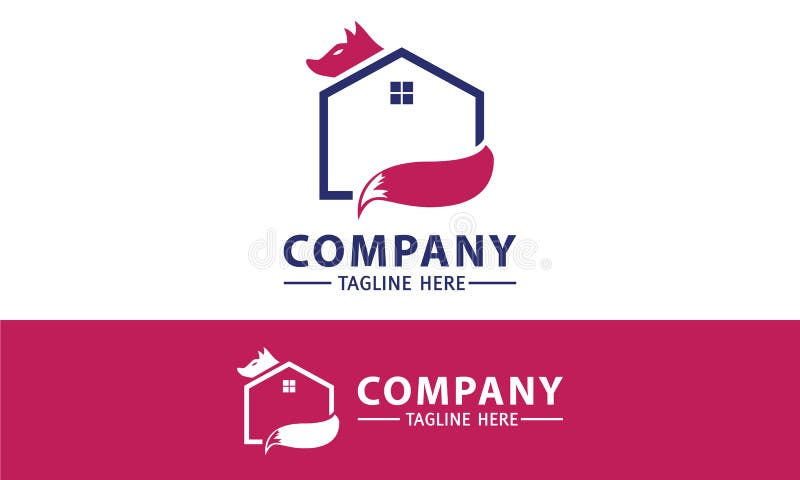 Home Red and Orange Color Fox Logo Design Stock Vector - Illustration ...