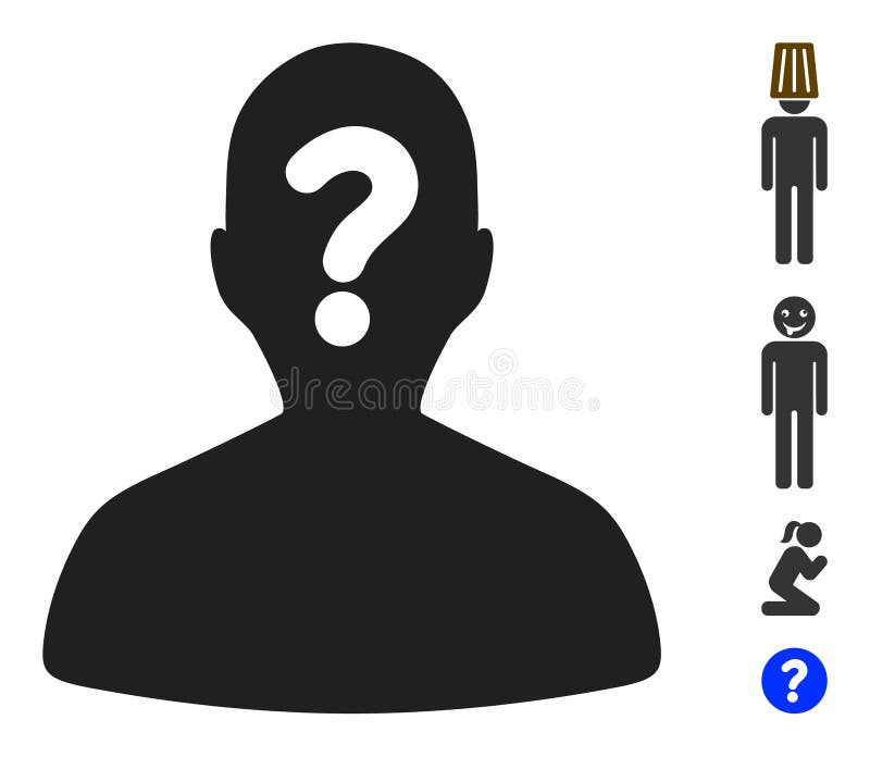 Flat Unknown Body Vector Icon Image Stock Vector - Illustration of icon ...