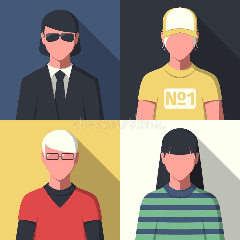 Flat user picture stock vector. Illustration of network - 93859623