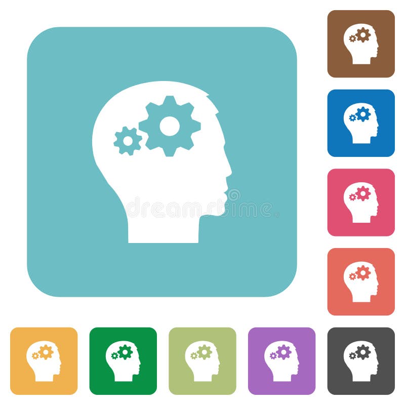 Flat user settings icons stock vector. Illustration of design - 186268295