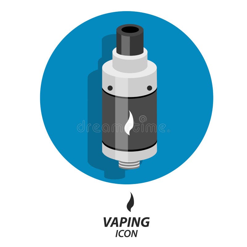 Flat vaping icon circle stock vector. Illustration of sign - 80531830