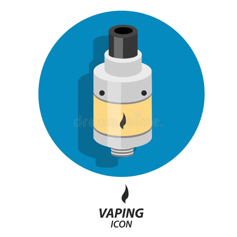 Flat vaping icon circle stock vector. Illustration of flavor - 80531877