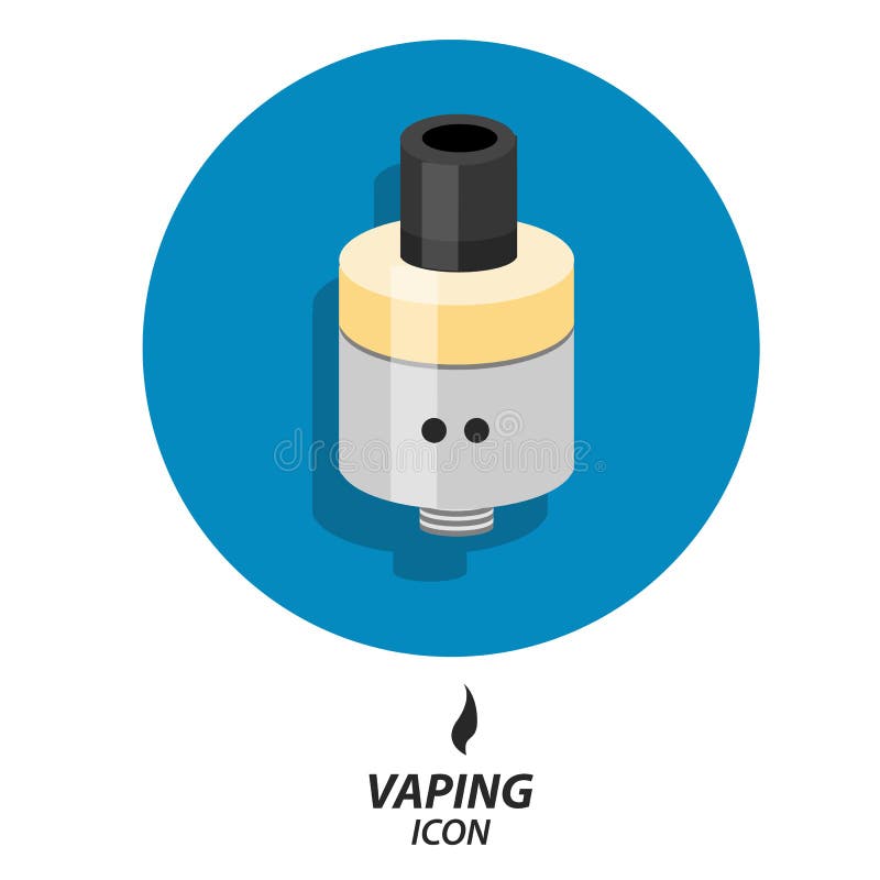 Flat vaping icon circle stock vector. Illustration of smoke - 80532148