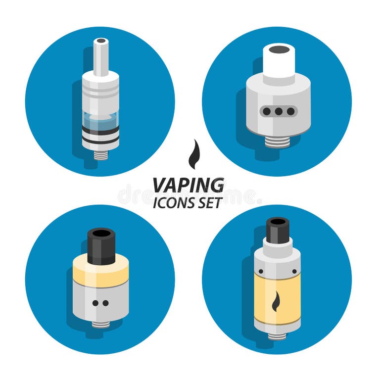 Flat vaping icon circle stock illustration. Illustration of allowed ...
