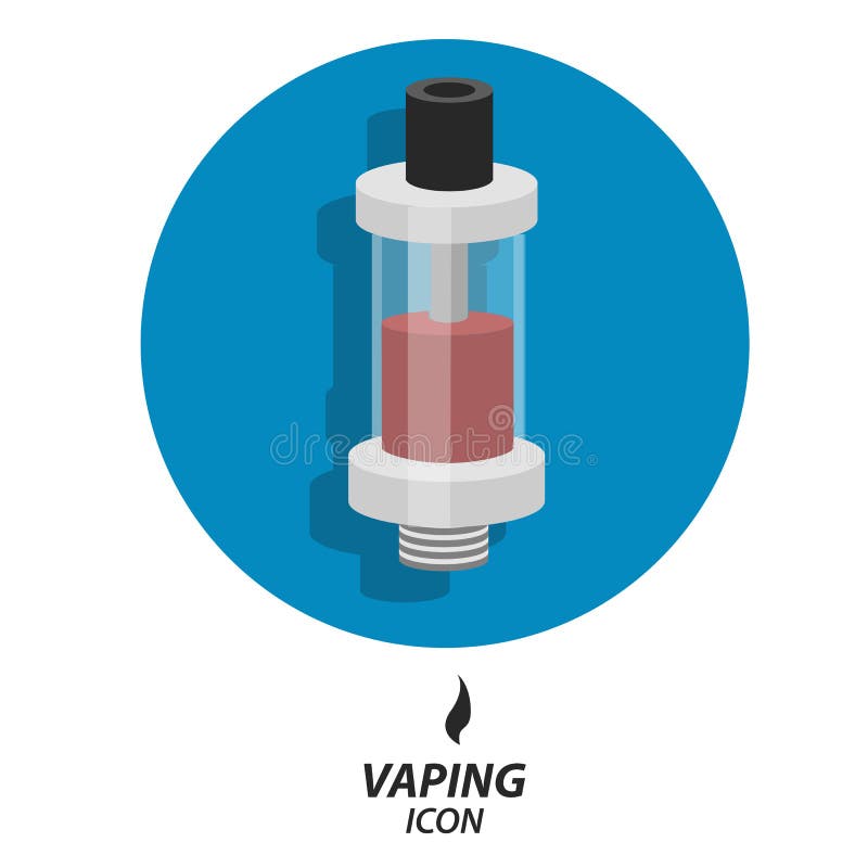 Flat vaping icon circle stock vector. Illustration of liquid - 80532458
