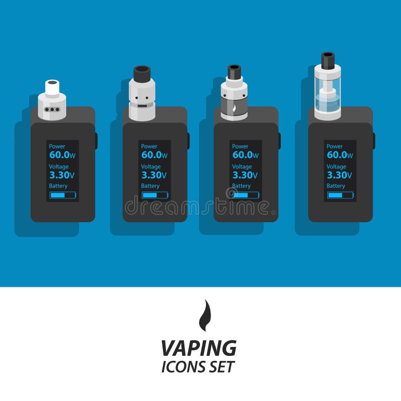 Flat vaping icon circle stock illustration. Illustration of smoking ...