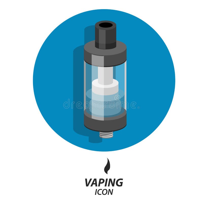 Flat vaping icon circle stock vector. Illustration of laws - 80532529